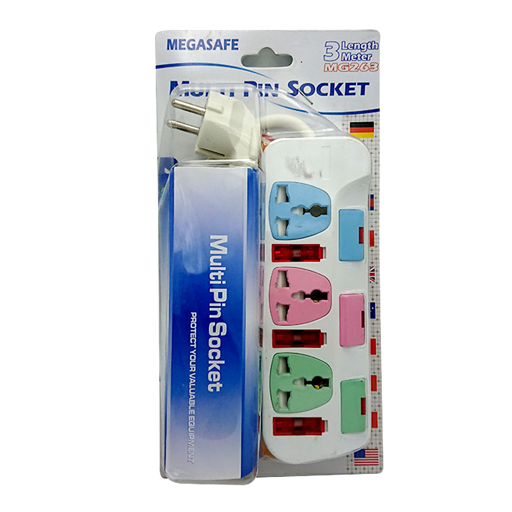 MEGA SAFE MULTI PIN SOCKET 3 LENGTH METER MG263