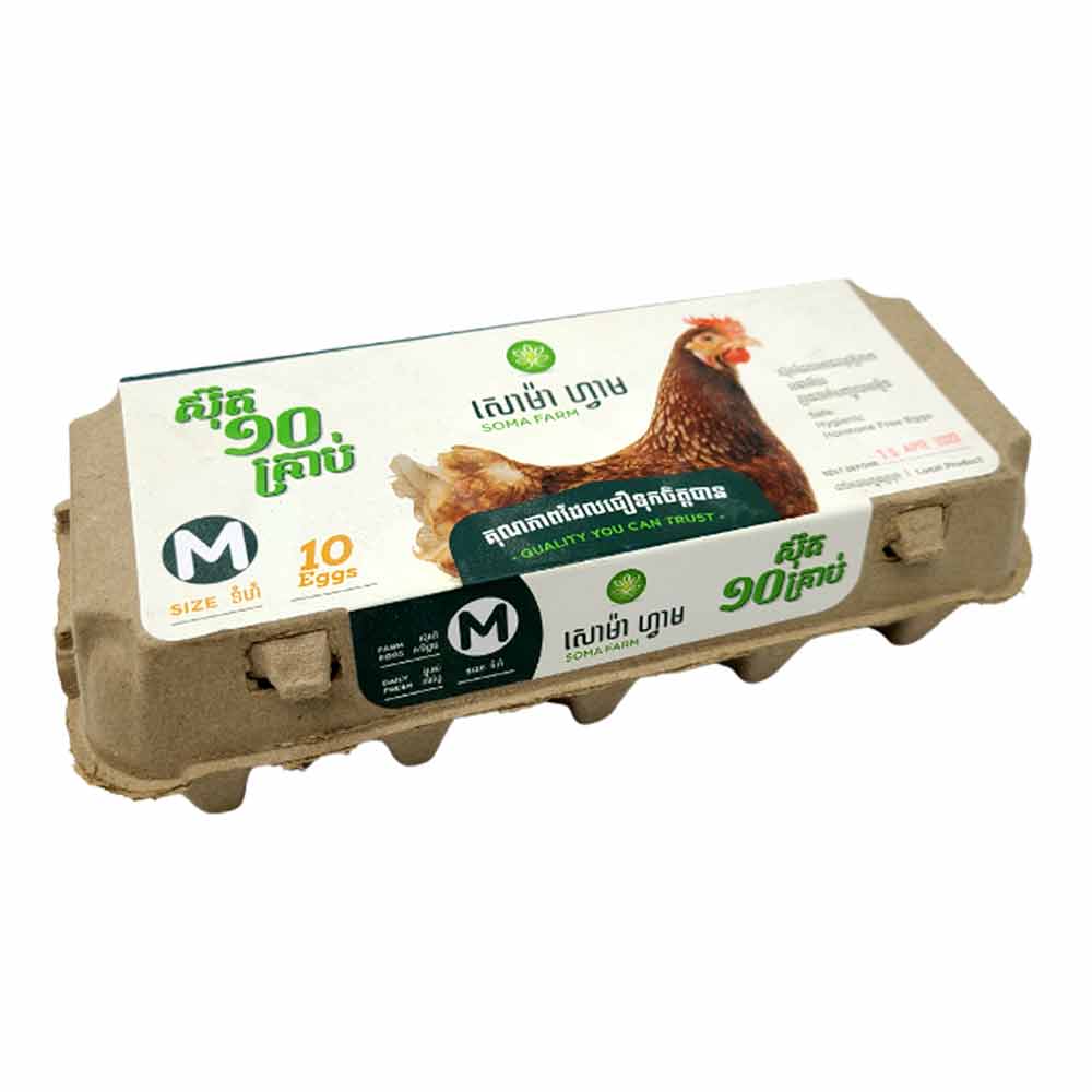 SOMA FARM CHICKEN EGG BOX SIZE M (1X10)