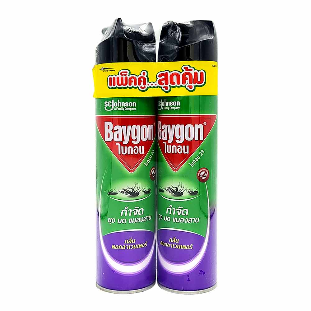BAYGON Double Nozzle Mosquito Ant & Cockroach Killer Spray Lavender ...
